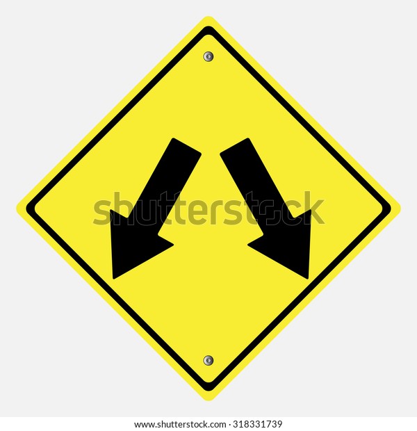 Traffic Sign Keep Left Sign Keep Stock Vector (Royalty Free) 318331739 ...