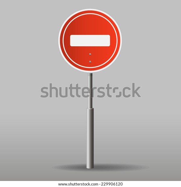 Traffic Sign Limiting Movement White Brick Stock Vector (Royalty Free ...