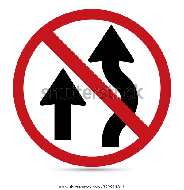 Traffic Sign, No Overtaking sign on white background, Vector EPS10