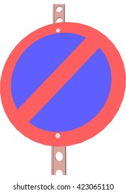 Traffic Sign No Wait Stock Vector (Royalty Free) 423374242