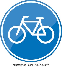 Traffic Sign Road Cycle Path Stock Vector (Royalty Free) 1837053094