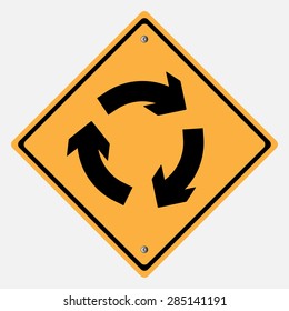 Traffic Sign Round About Stock Vector (Royalty Free) 285141191 ...