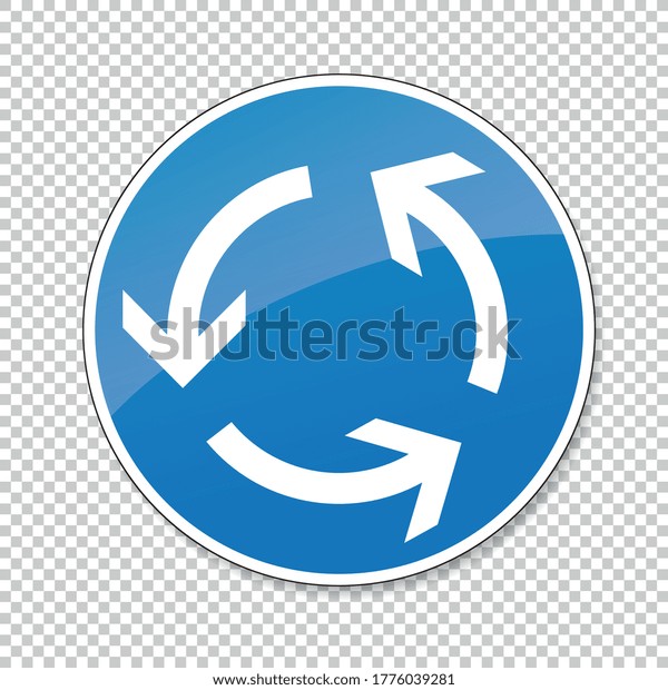tráfico de la rotonda de señalización: vector de stock (libre de ...