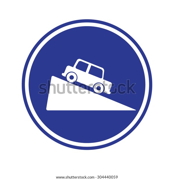 Traffic Sign Steep Grade Hill Traffic Stock Vector (Royalty Free ...