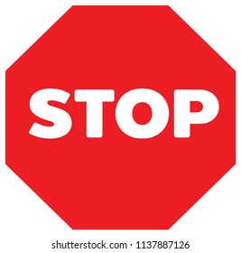 Stop Sign Vector Logo Template Illustration Stock Vector (Royalty Free ...