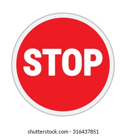Traffic Sign Stop Sign Circle Isolated Stock Vector (Royalty Free ...