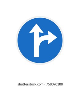Single Directions Traffic Signs Icons Illustration: เวกเตอร์สต็อก (ปลอด ...