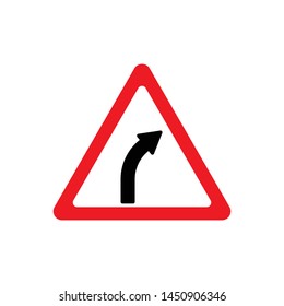 Traffic Signs Curve Vector Icon Stock Vector (Royalty Free) 1450906346 ...