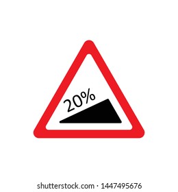 Traffic Sign Steep Incline 12 Icon Stock Vector (Royalty Free) 1031355568