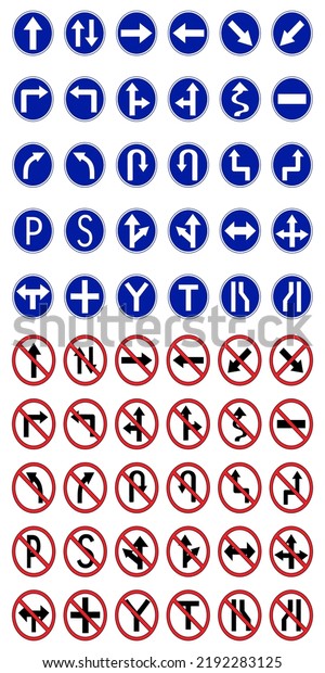 Traffic Signs Illustration Traffic Signs Flat Stock Vector (Royalty ...