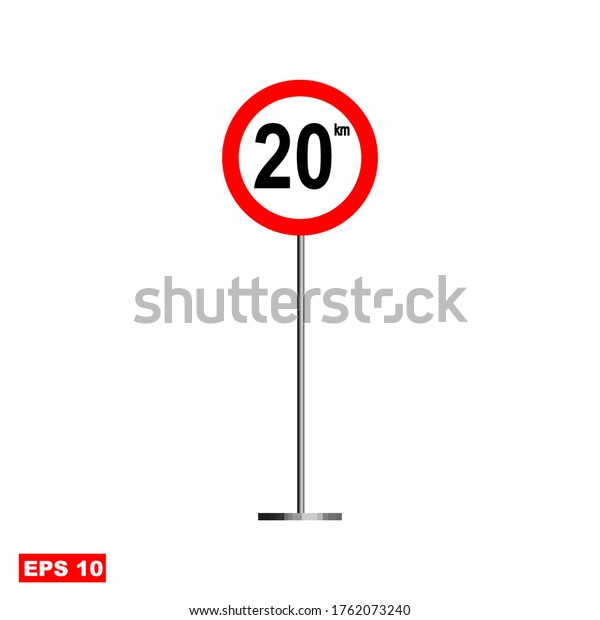 Traffic Signs Maximum Speed Limit Signs Stock Vector (Royalty Free ...