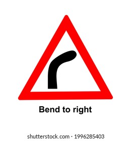 Traffic Signs Vector Bend Right Suitable Stock Vector (Royalty Free ...