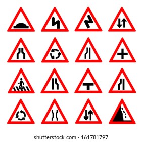 Traffic Signs Vector Illustration Stock Vector (Royalty Free) 161781797 ...