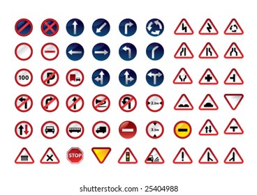 Traffic Signs Vector Illustration Stock Vector (Royalty Free) 25404988 ...