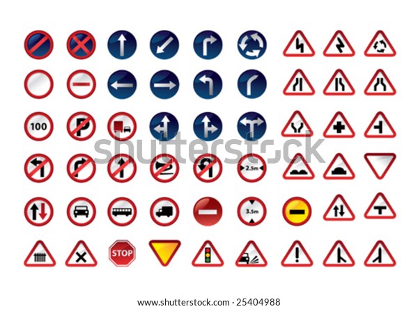 Traffic Signs Vector Illustration Stock Vector (Royalty Free) 25404988 ...