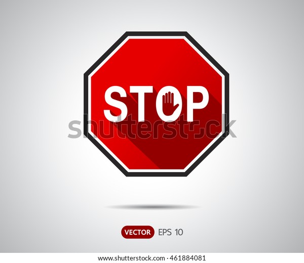 Traffic Stop Sign Icon Logo Vector Stock Vector (Royalty Free ...