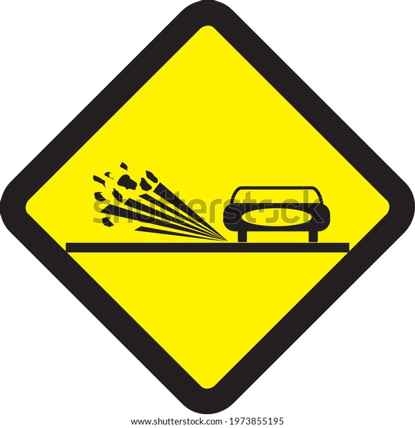 Traffic Warning Signs On Highway Vector: เวกเตอร์สต็อก (ปลอดค่า ...