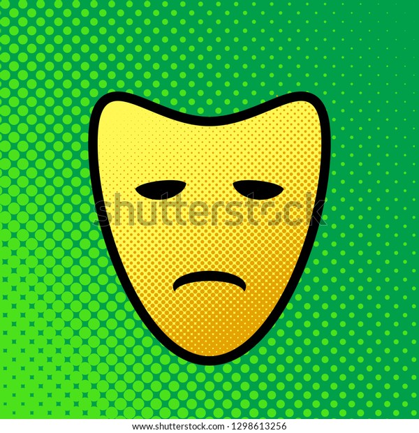 Tragedy Theatrical Masks Vector Pop Art Stock Vector (Royalty Free ...