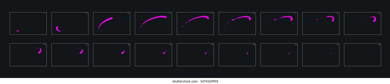 Trail Smoke Animation Sprite Sheet Game 스톡 벡터(로열티 프리) 1474169903 ...