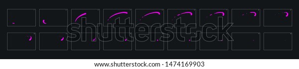Trail Smoke Animation Sprite Sheet Game 스톡 벡터(로열티 프리) 1474169903 ...