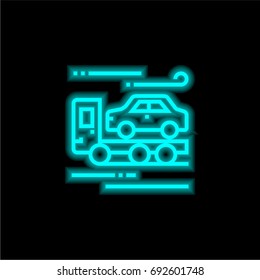 Trailer Blue Glowing Neon Ui Ux Stock Vector (Royalty Free) 692601748 ...