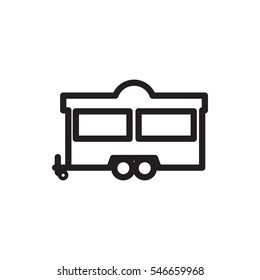 Trailer Icon Illustration Isolated Vector Sign Stock Vector (Royalty ...