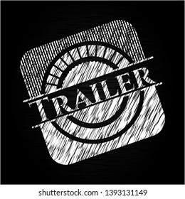 Trailer Written On Chalkboard Vector Illustration Stock Vector (Royalty ...