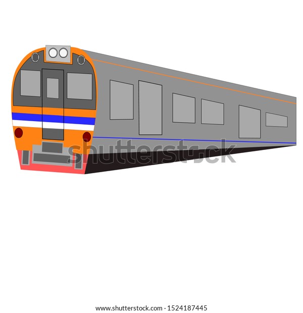 Train Bogie On Railroad Track Ready Stock Vector (Royalty Free ...