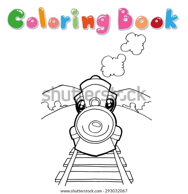 Train Coloring Page Cartoon Vector 스톡 벡터(로열티 프리) 293032067 | Shutterstock