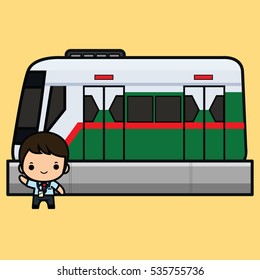 Train Driver Metro Staff Stock Vector (Royalty Free) 535755736