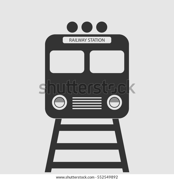 Train Icon Metro Symbol Railway Station Stock Vector (Royalty Free ...