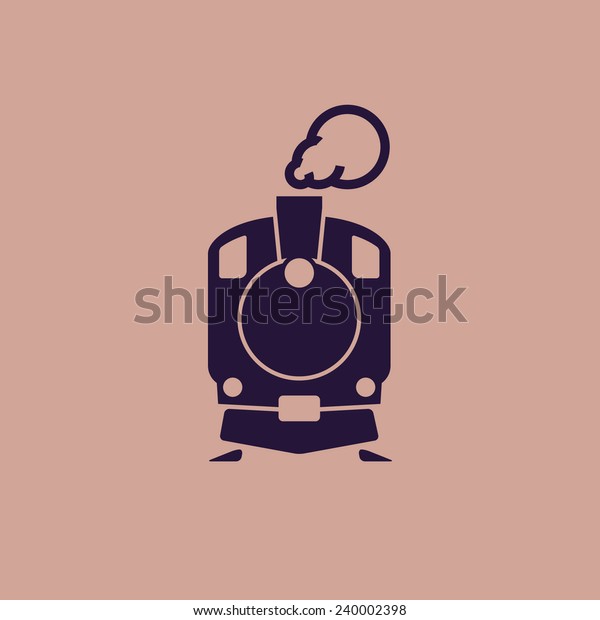 Train Icon Old Classic Steam Engine Stock Vector (Royalty Free) 240002398
