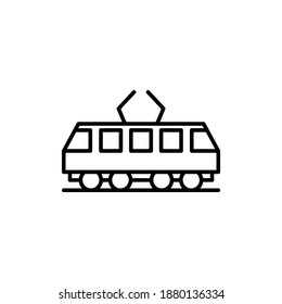 Train Icon Tram Tramway Transportation Symbol Stock Vector (Royalty ...