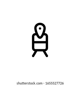 Train Location Gps Icon Logo Vector Stock Vector (Royalty Free ...