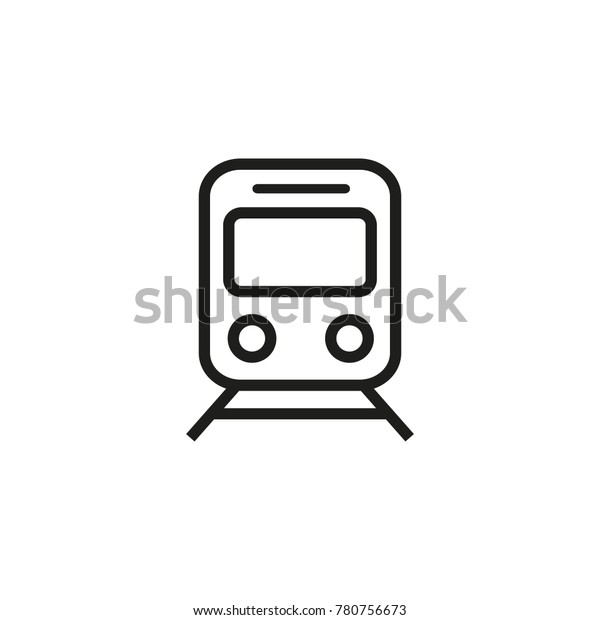 Train Railroad Line Icon Stock Vector (Royalty Free) 780756673 ...