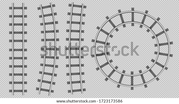 Train Rails Top View Railway Track Stock Vector (Royalty Free ...