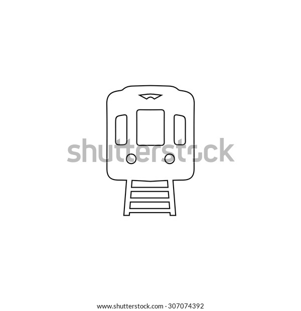 Train Subway Outline Black Simple Vector Stock Vector (Royalty Free ...
