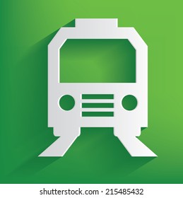 Train Symbol On Green Backgroundclean Vector Stock Vector (Royalty Free ...