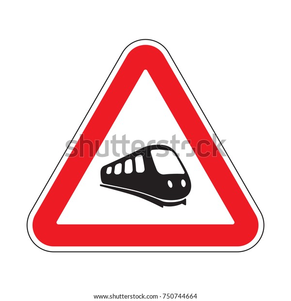 Train Traffic Sign Stock Vector (Royalty Free) 750744664 | Shutterstock