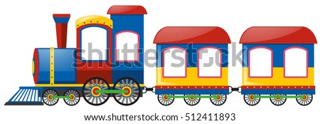 Train Two Bogies Illustration Stock Vector (Royalty Free) 512411893 ...