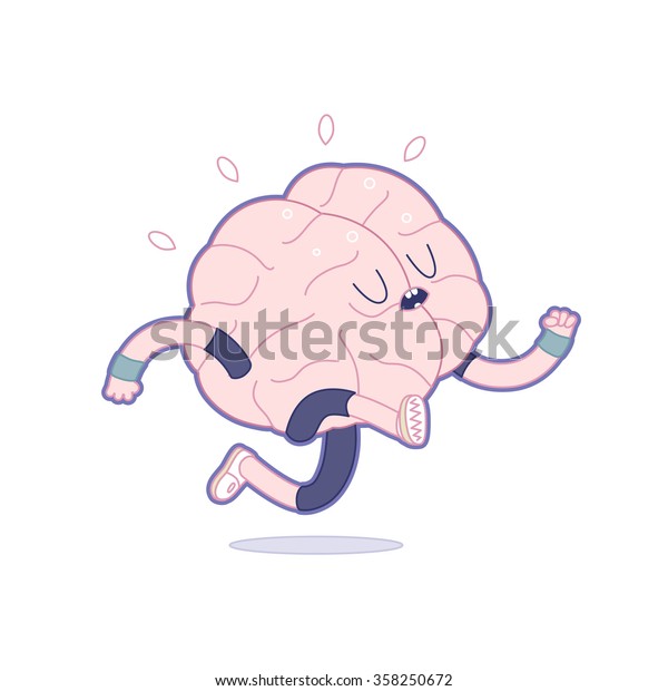 Train Your Brain Series Outlined Cartoon Stock Vector (Royalty Free ...
