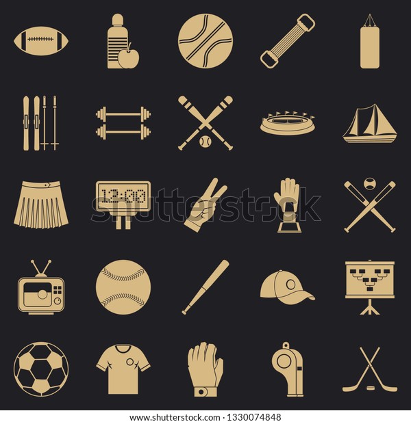 Trained Person Icons Set Simple Set Stock Vector (Royalty Free ...