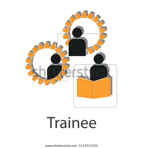 Trainee Icon Concept On White Background Stock Vector (Royalty Free ...