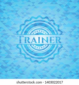 Trainer Light Blue Emblem Mosaic Background Stock Vector (Royalty Free ...