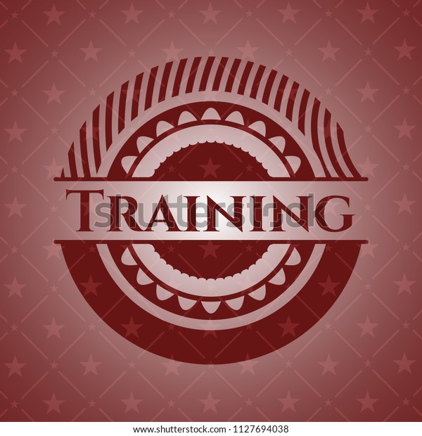 Training Badge Red Background Stock Vector (Royalty Free) 1127694038 ...