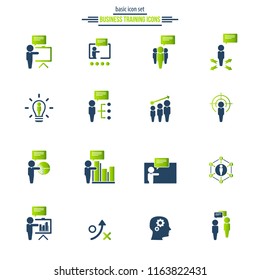 Training Icon Set Stock Vector (Royalty Free) 1071384707