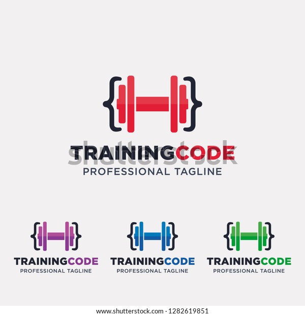 Training Code Logo Vector Design Stock Vector (Royalty Free) 1282619851