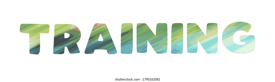 Training Colorful Isolated Vector Saying Stock Vector (Royalty Free ...
