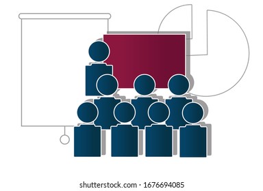 Training Concept On White Background Creative Stock Vector (Royalty ...
