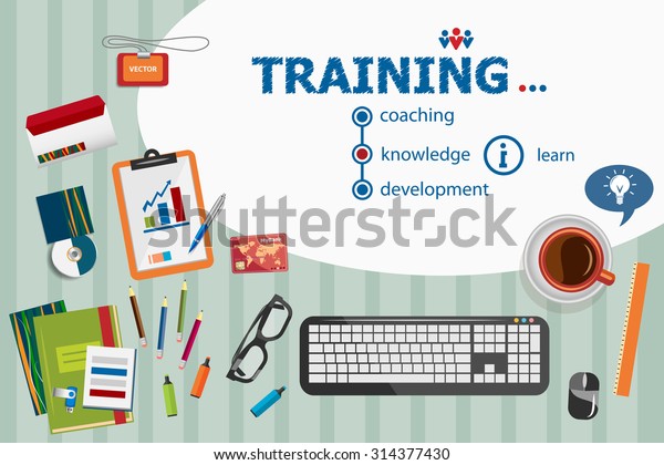 Training Design Flat Design Illustration Concepts Stock Vector (Royalty ...